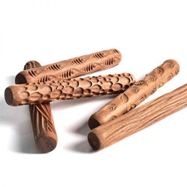 Rodillos de madera texturizados – Taller del Alma